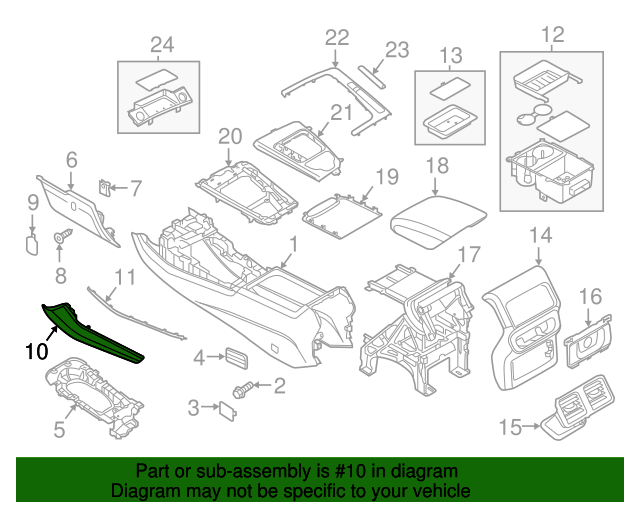 80B-863-306-C-KND - Console Trim Panel 2018-2024 Audi | AutoNation Parts