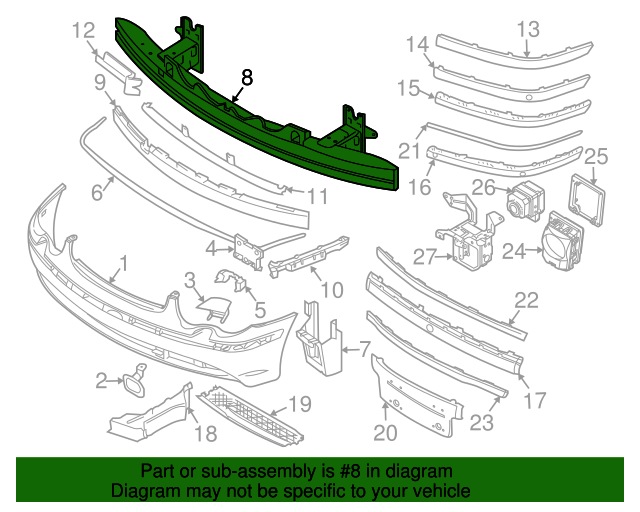 Genuine BMW 51-11-7-135-522 | Reinforced Beam | FREE Shipping on Most ...