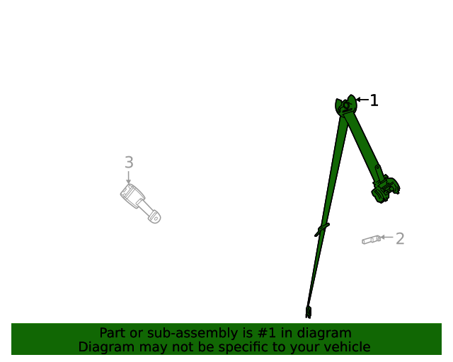 2020-2021 Toyota Highlander Lap & Shoulder Belt 73350-0E140-C2 | Toyota ...