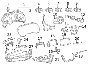55421-06030 - Cluster Bezel - 2021-2024 Toyota Camry | OEM Genuine ...