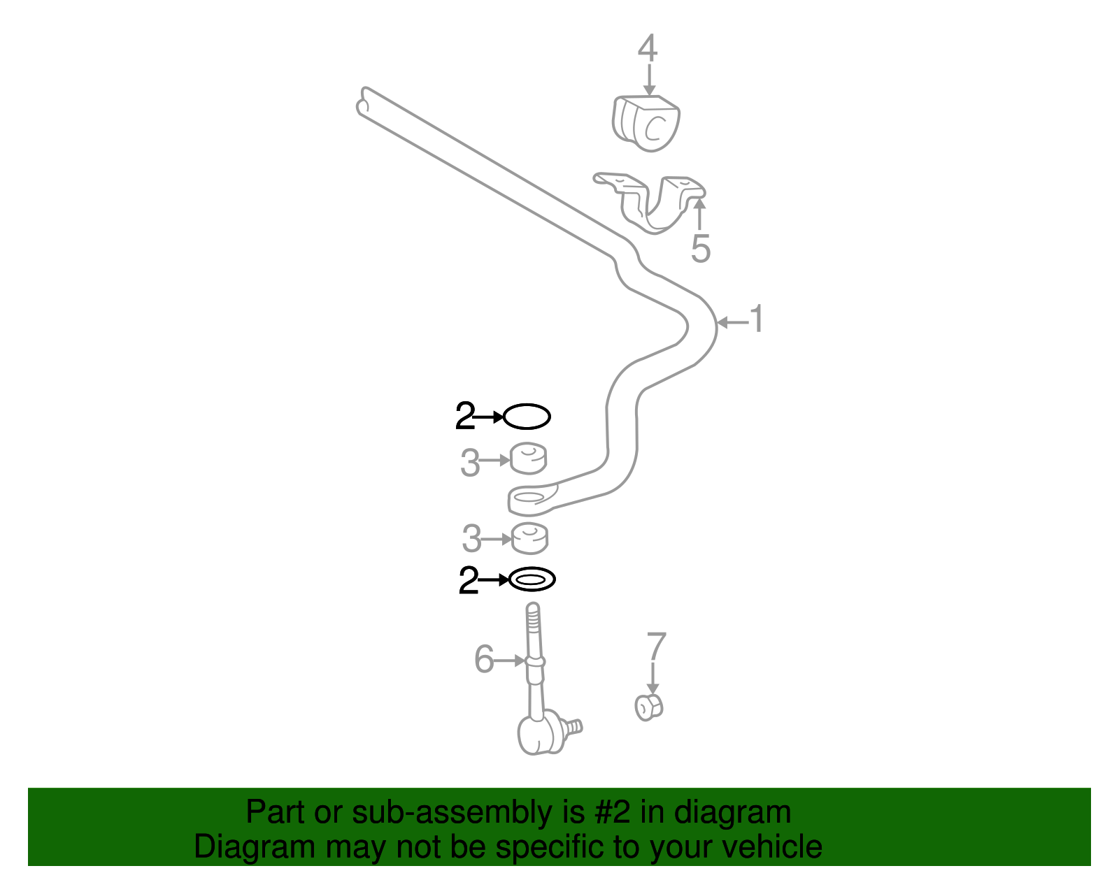 Genuine Toyota Stabilizer Bar Retainer part# 90948-02069 for 1995-2004 ...
