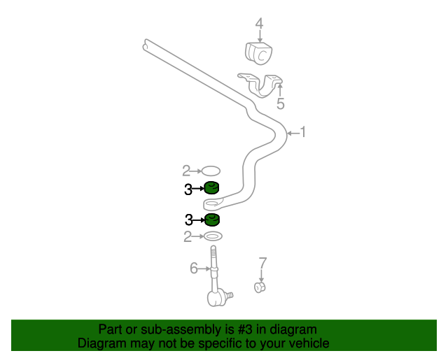 90948-01002 - Suspension Stabilizer Bar Link Bushing - 1985-2004 Toyota ...