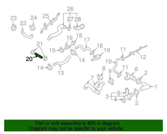 3C0-121-447-AP - Outlet Hose 2006-2016 Volkswagen | Euro Parts 4 Less