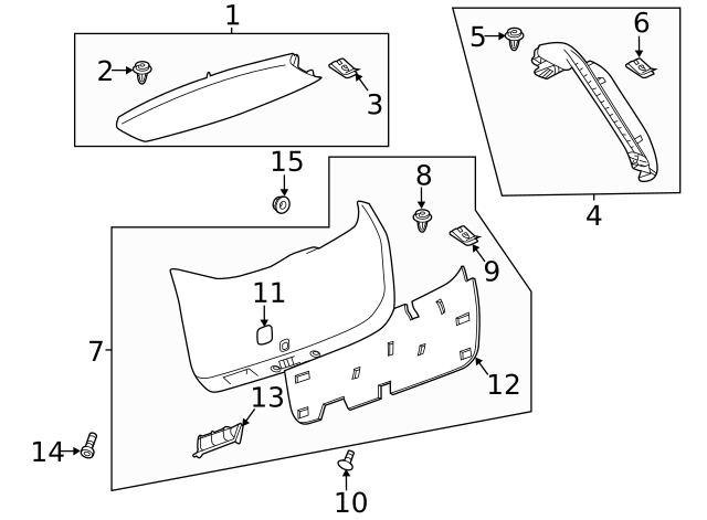 2018-2022 GMC Terrain Lower Gate Trim 84551905 | NewGMParts.com