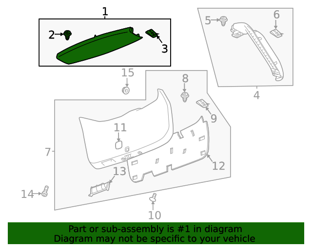 84445037 - Liftgate Upper Trim Finish Panel 2018-2023 GMC Terrain ...