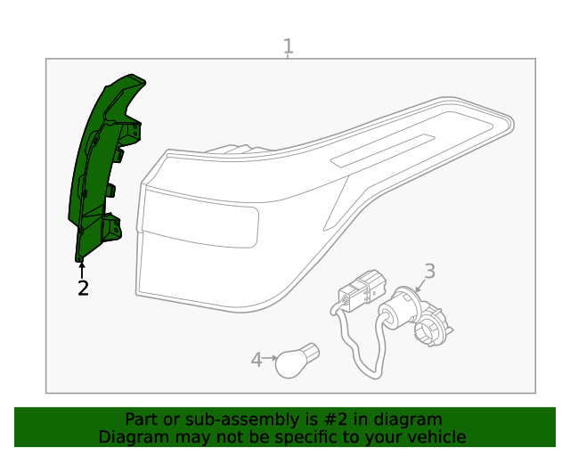 2021-2022 Kia Seltos Tail Light Cover 92421-Q5000 | TascaParts.com