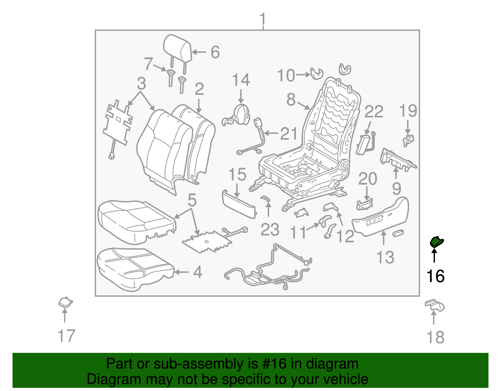 2003-2009 Toyota 4Runner Seat Track Cover (Left, Front) 72124-35010-B0 ...