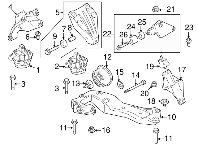 22-11-6-859-846 - Engine Mount 2010-2019 BMW | AutoNationParts.com