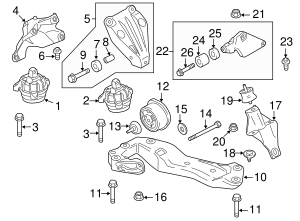 22-11-6-859-845 - Engine Mount 2010-2019 BMW | AutoNationParts.com