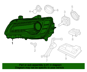 2011-2014 Chrysler 300 Headlamp Assembly - Passenger Side (RH ...
