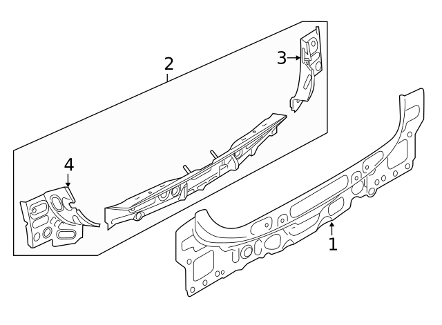 4K8-813-307 - Rear Body Reinforced 2019-2024 Audi | Audi OEM Parts