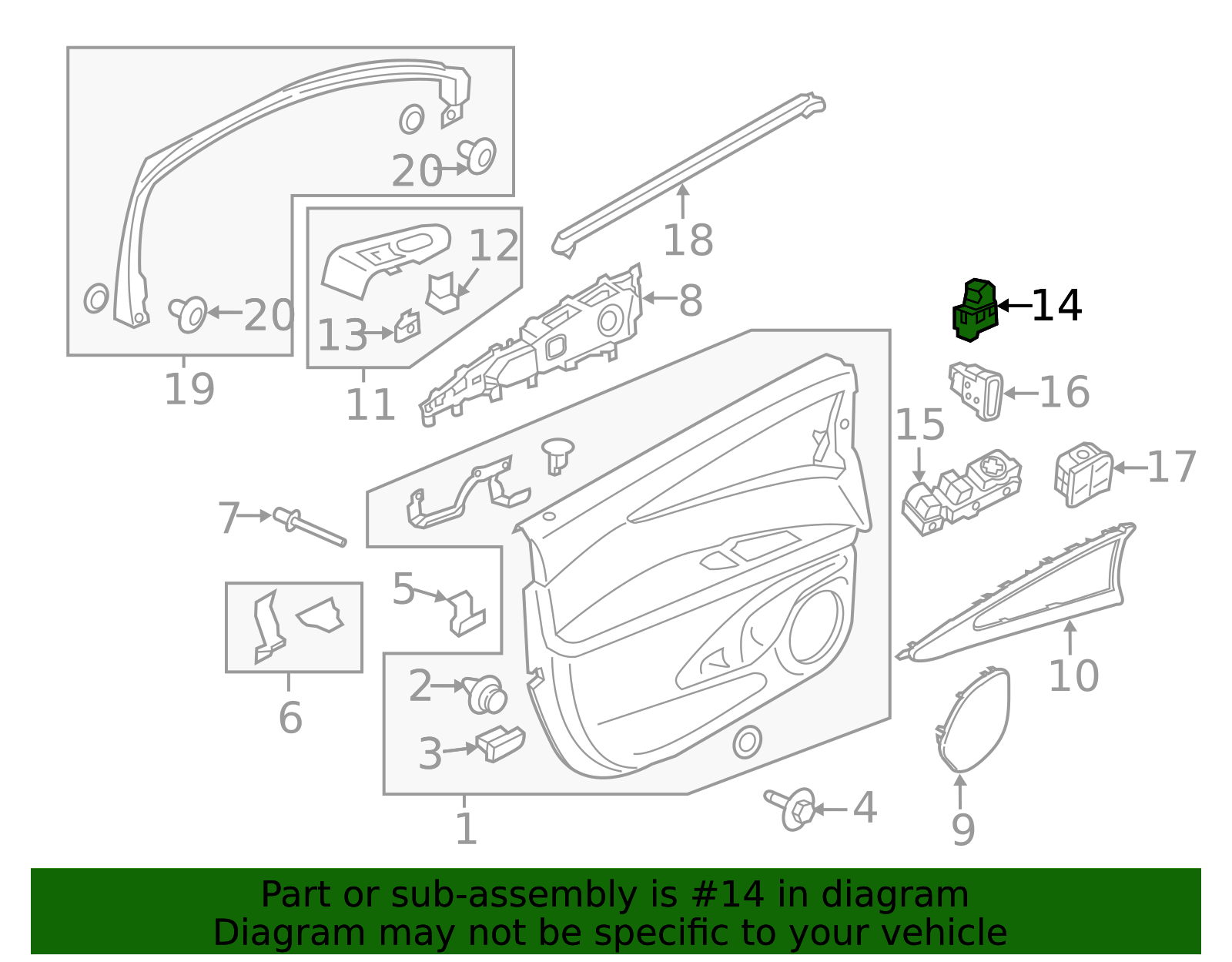 2019-2023 Lincoln Nautilus Window Switch GA1Z-14529-AA | OEM Parts Online
