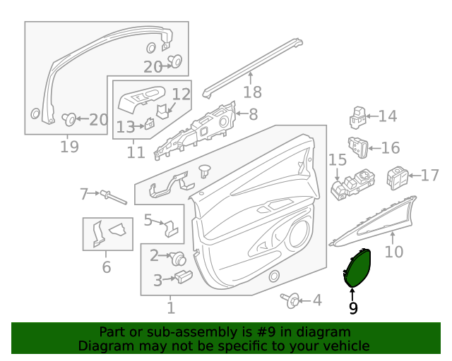 FA1Z-18979-CC - Grille Speaker 2020-2023 Lincoln Nautilus | Ford Parts ...