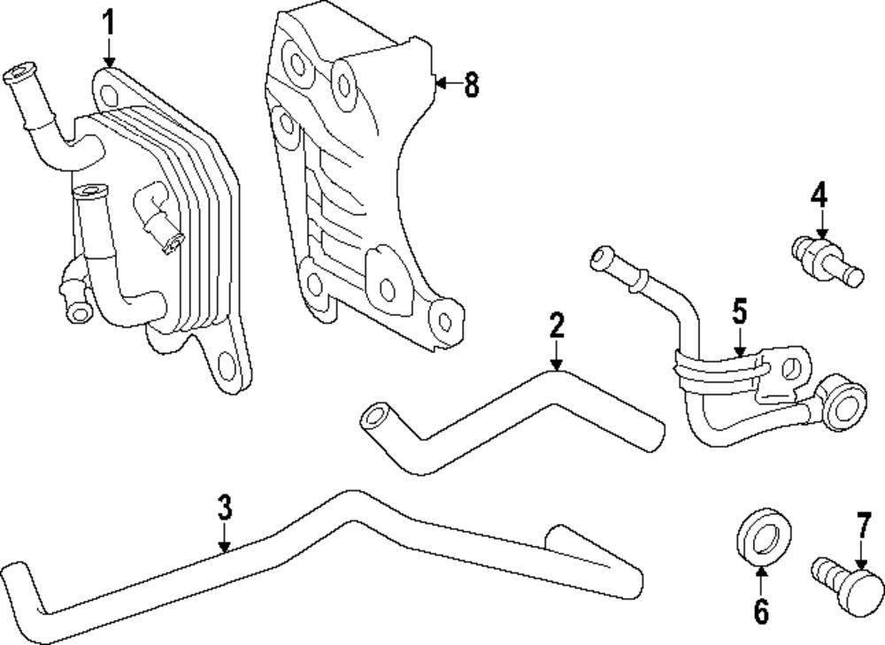 2023-2025 Toyota Automatic Transmission Oil Cooler Hose 32942-F6010 ...