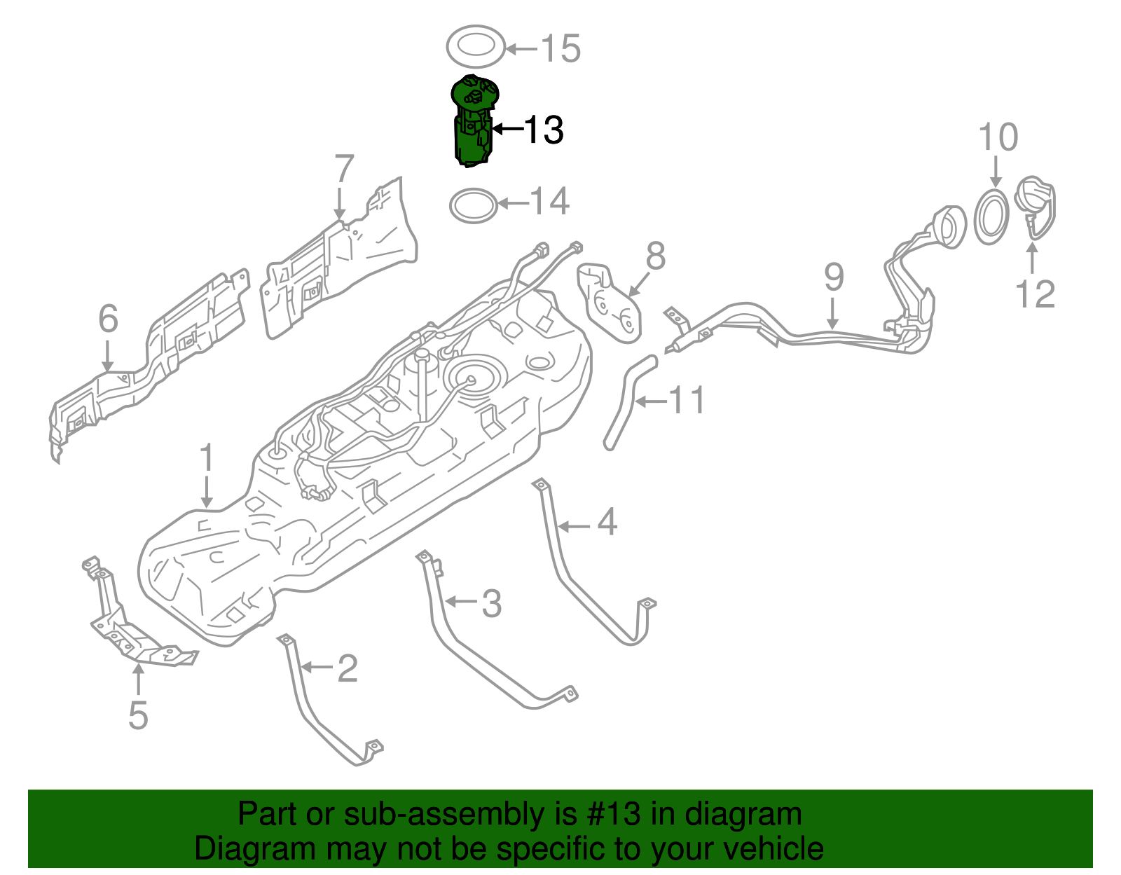 2017-2020 Nissan Pathfinder Fuel Pump 17040-9PJ0A | Nissan Parts Central