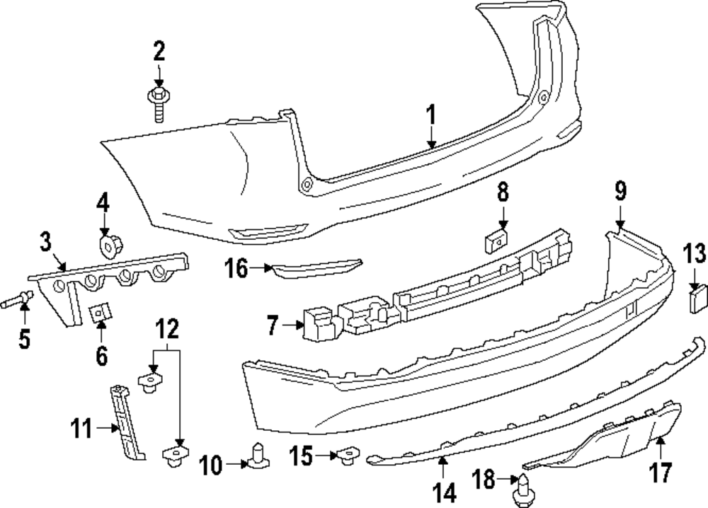 2018-2021 Chevrolet Equinox Rear Bumper Fascia Trailer Hitch Access ...