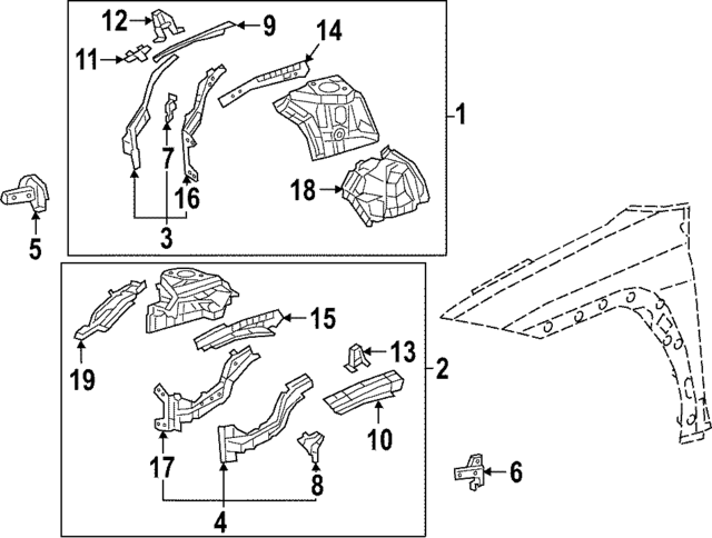 53705-47901 - Upper Rail - 2019-2024 Lexus | My L Parts