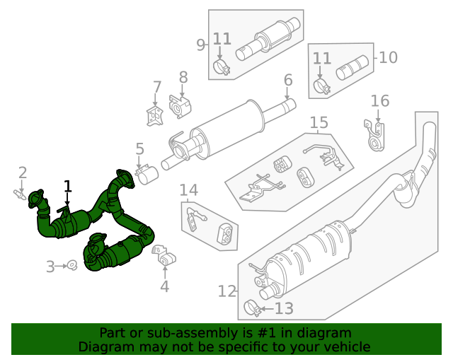 LC3Z-5F250-B - Catalytic Converter 2020-2022 Ford | Ford OEM Parts Direct