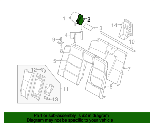 2003-2009 Audi Headrest 8H0-885-905-A | AutoNationParts.com