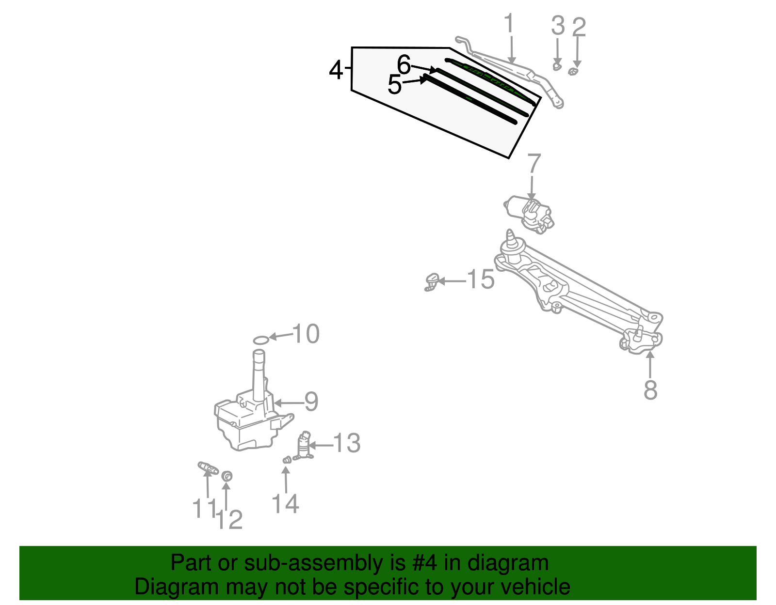 2002-2006 Toyota Camry Wiper Blade 85222-AA050 | Ourisman Toyota Parts