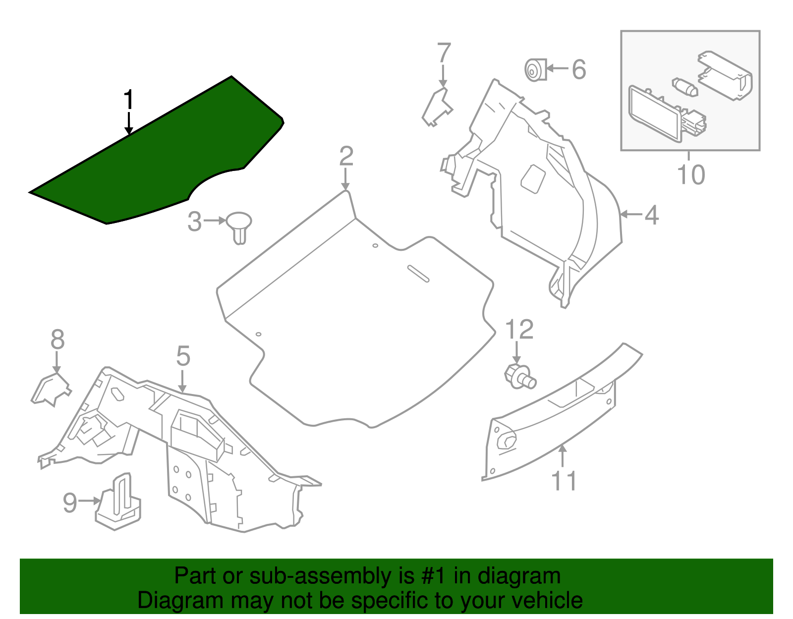 2018-2025 Nissan LEAF Cargo Area Cover - Rear 79910-5SA1A | Nissan ...