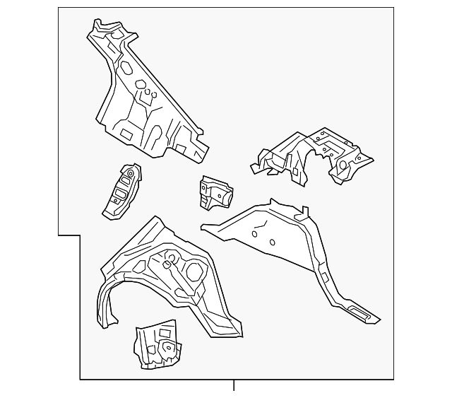 2016-2020 Toyota Inner Quarter Panel 61705-WB002 | Toyota Parts Center