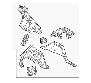 2016-2020 Toyota Inner Quarter Panel 61706-WB002 | Toyota Parts Center
