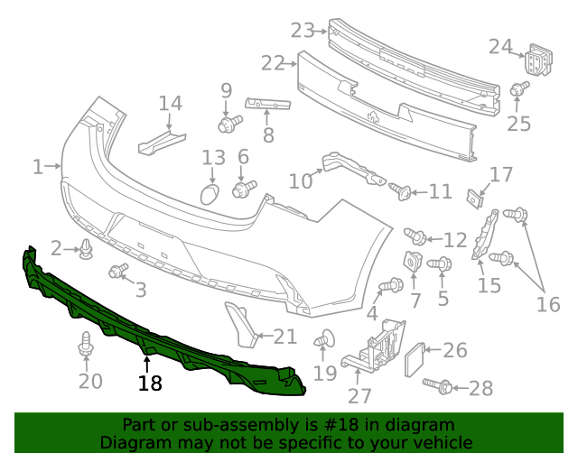 2019-2020 Acura ILX Cover, Front Bumper (Lower) 71104-T3R-A00 ...