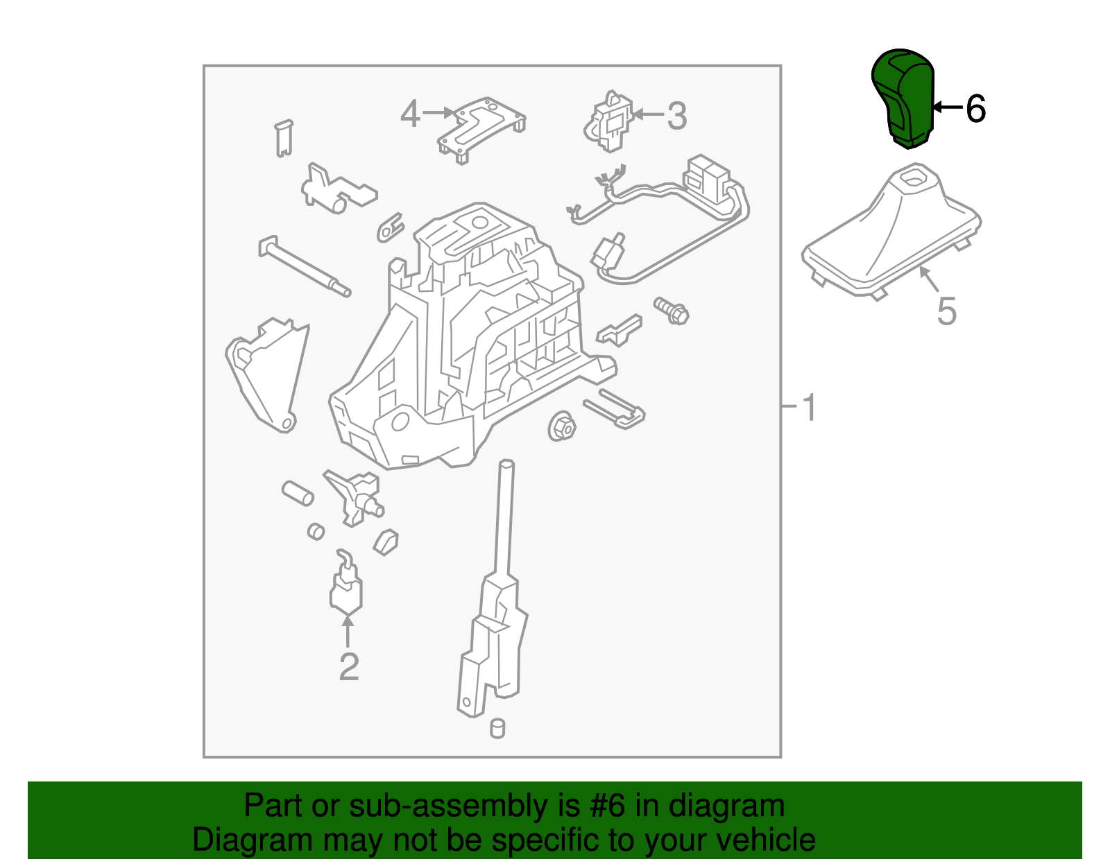 2017-2018 Hyundai Santa Fe Shift Knob 46720-2W200-VGD | Retail ...