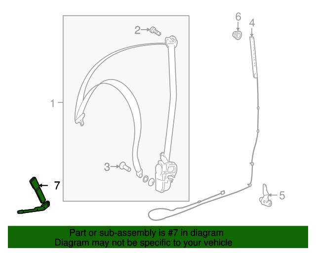 221-860-18-69-9051 - Seat Belt Receptacle 2007-2014 Mercedes-Benz ...