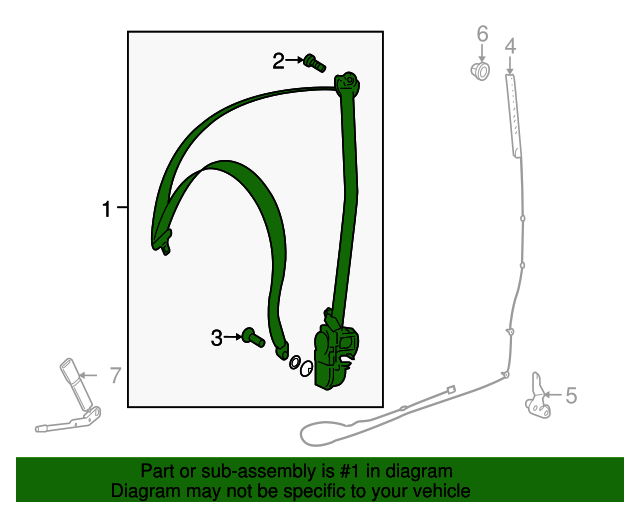 221-860-05-86-9C94 - Lap & Shoulder Belt 2011-2013 Mercedes-Benz ...