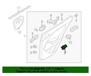 83611-2T000 - Handle Bezel 2011-2013 Kia Optima | Kia.Parts Store