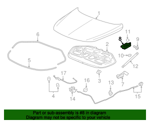 2017-2019 Buick LaCrosse Hood Hinge 26686577 | GMPartsDirect.com