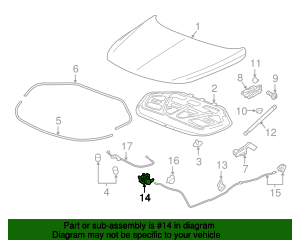 2017-2019 Buick LaCrosse Hood Primary and Secondary Latch 84711417 GM ...