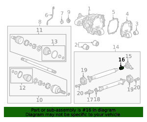 2010-2015 Chevrolet Camaro Manual Transmission Drive Shaft Slip Yoke ...