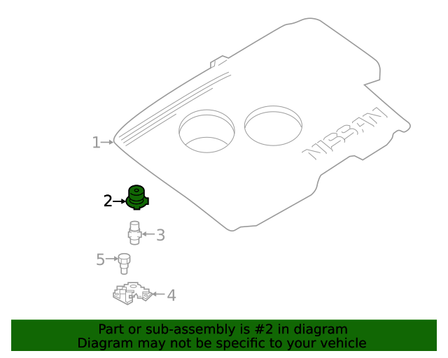 2017-2023 Nissan Engine Cover Grommet 16557-9NF0A | Nissan Parts Plus