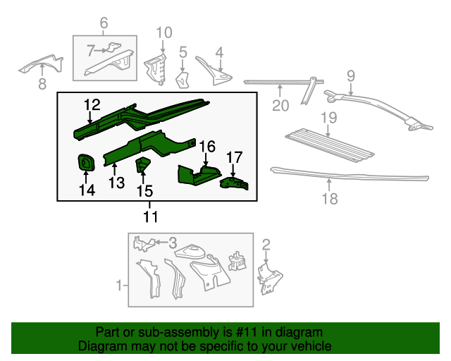 2010-2015 Chevrolet Camaro Lower Rail Assembly 22923386 | GMPartsDirect.com