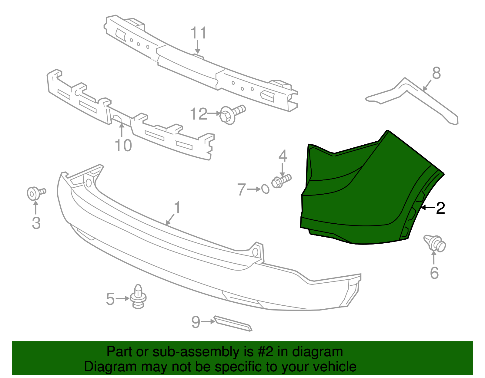 OEM 2012-2014 Honda CR-V Bumper Side 04717-T0A-A90ZZ | Honda Automotive ...