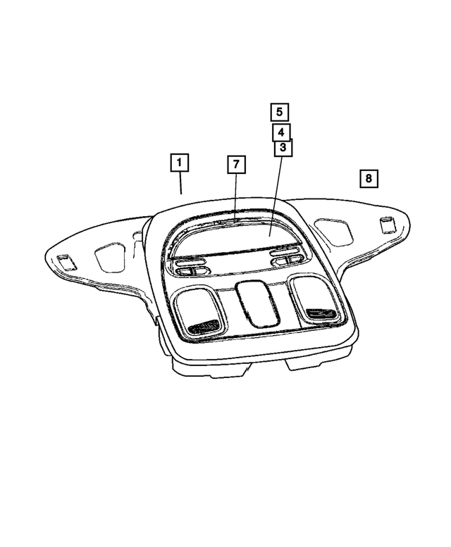 2006-2010 Dodge Overhead Console Housing 1DK78BD1AA | Mopar Factory Parts