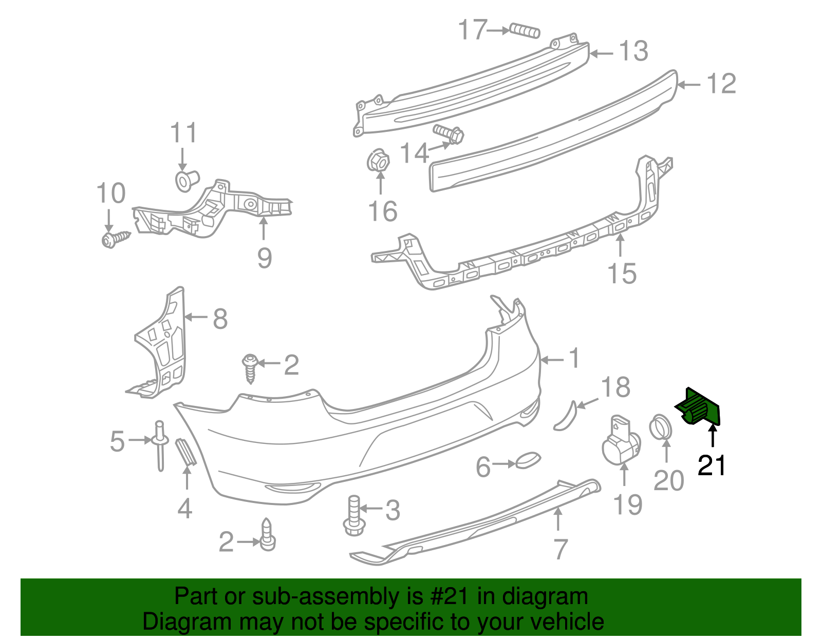 2012-2015 Volkswagen Eos Reverse Sensor Bracket 1Q0-919-492-A | VW ...