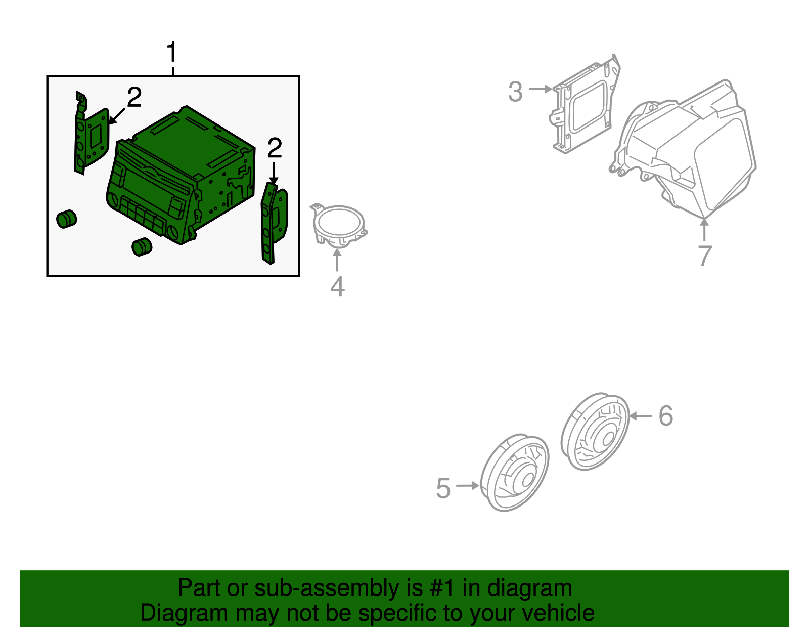 2009-2011 Hyundai Veracruz Radio 96130-3J700-6Y0A | Hyundai Wholesale ...