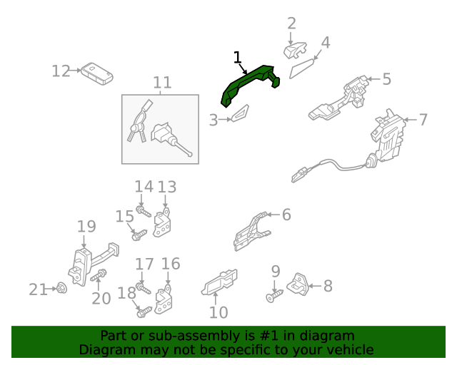 2021-2024 Kia Seltos Handle, Outside 82651-Q5000 | OEM Parts Online