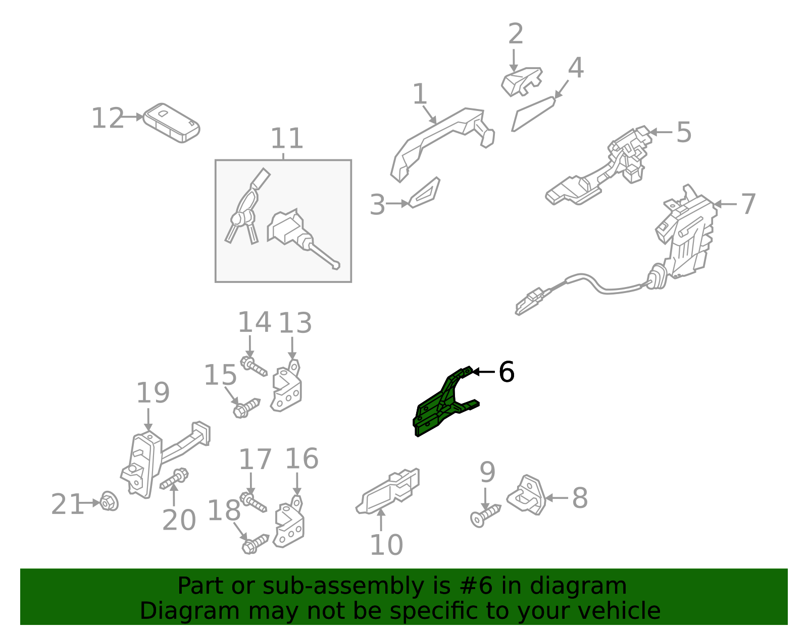 2021-2025 Kia Seltos | Lock Retainer | 82472-Q5000 | Kia Auto Parts