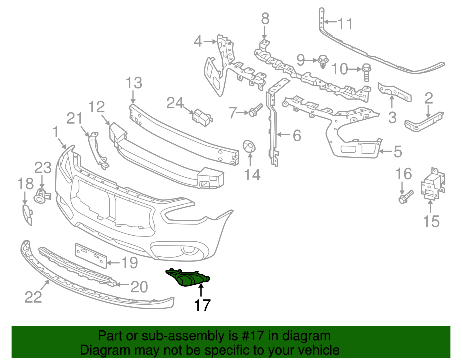 2018-2020 Infiniti QX60 Fog Lamp Bezel 62256-9NC2A | Infiniti OEM Parts ...