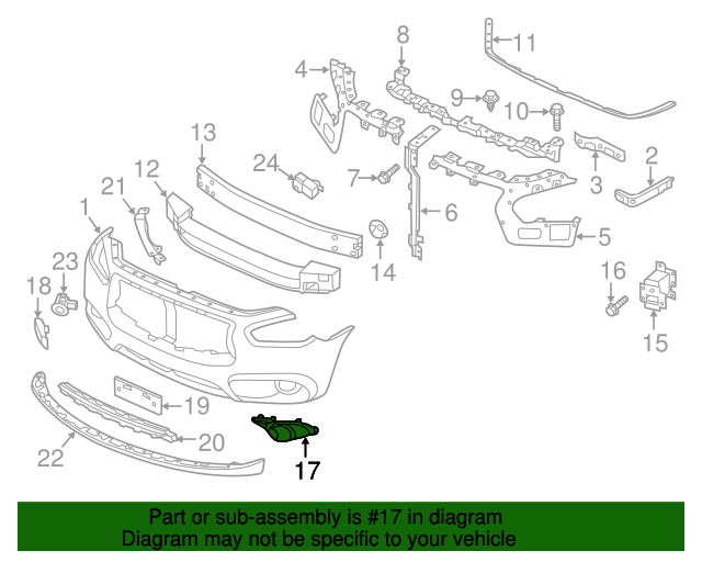 2018-2020 Infiniti QX60 Fog Lamp Bezel 62256-9NC2A | OEM Parts Online
