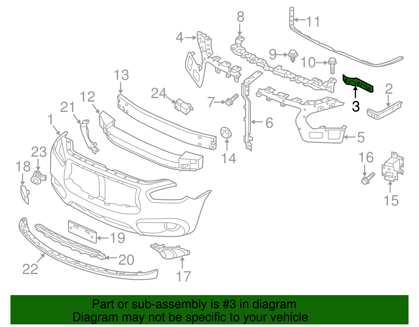 2013-2020 Infiniti Side Bracket 62224-3JA0A | OEM Parts Online