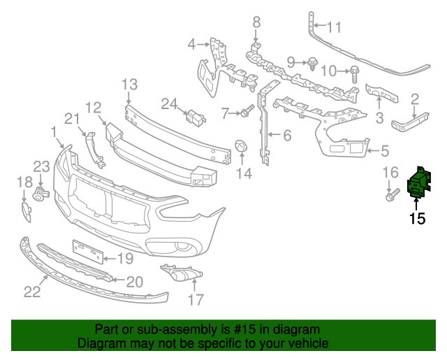 62211-3JA0A (622113ja0a) - 2013-2020 Infiniti Bumper Bracket | Infiniti ...
