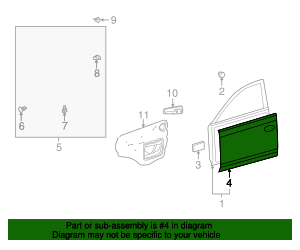 67111-02180 - Outer Panel - 2009-2013 Toyota Corolla | OEM Genuine ...
