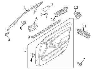 82306-T1550-NPQ - Panel Assembly Front Door Trim Right-hand - 2021-2023 ...