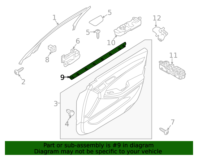 Genuine Belt Weather-Strip for 2021-2023 Genesis G80 | Part# 82230 ...